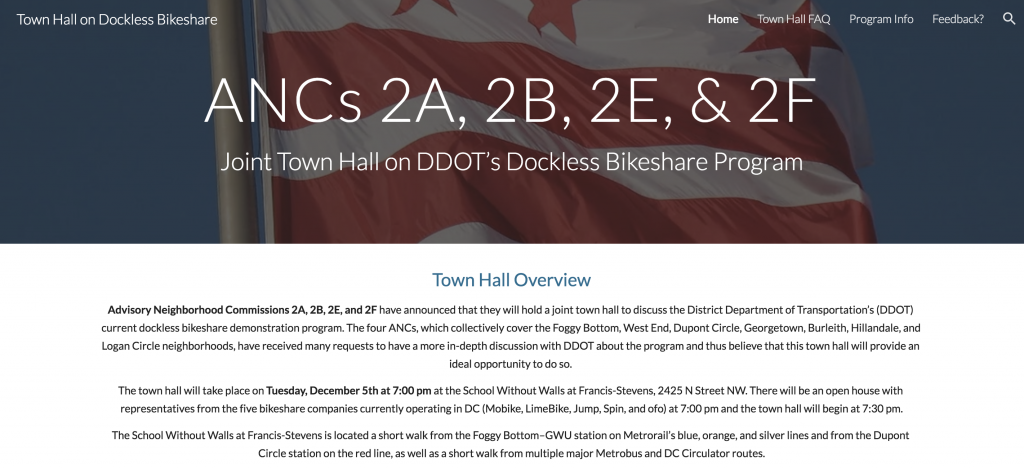 ANCs 2A, 2B, 2E, and 2F Launch Website for Upcoming Dockless Bikeshare ...